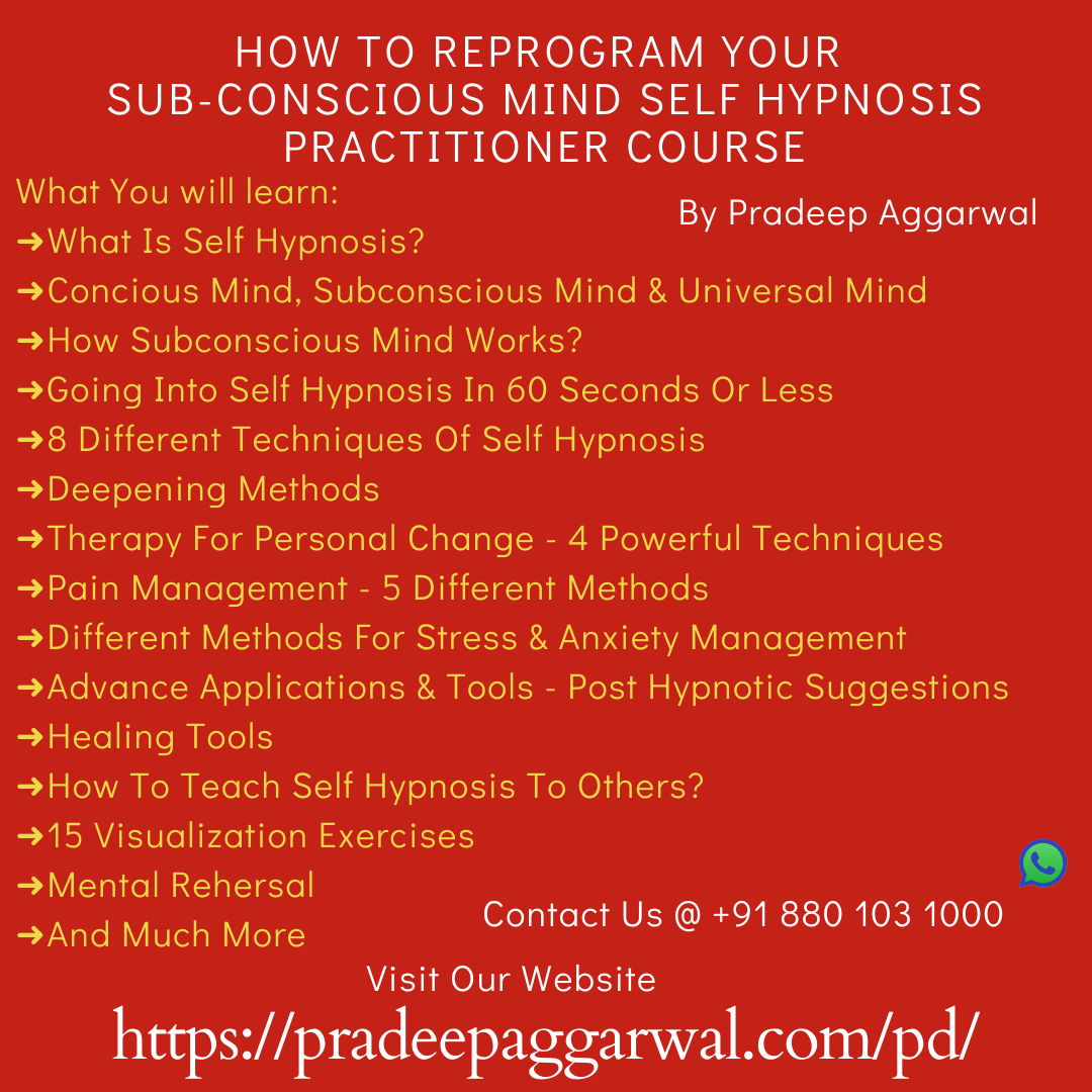 LEARN How To Reprogram Your Sub-Conscious Mind Self-Hypnosis Practitioner Course Visit Our ...