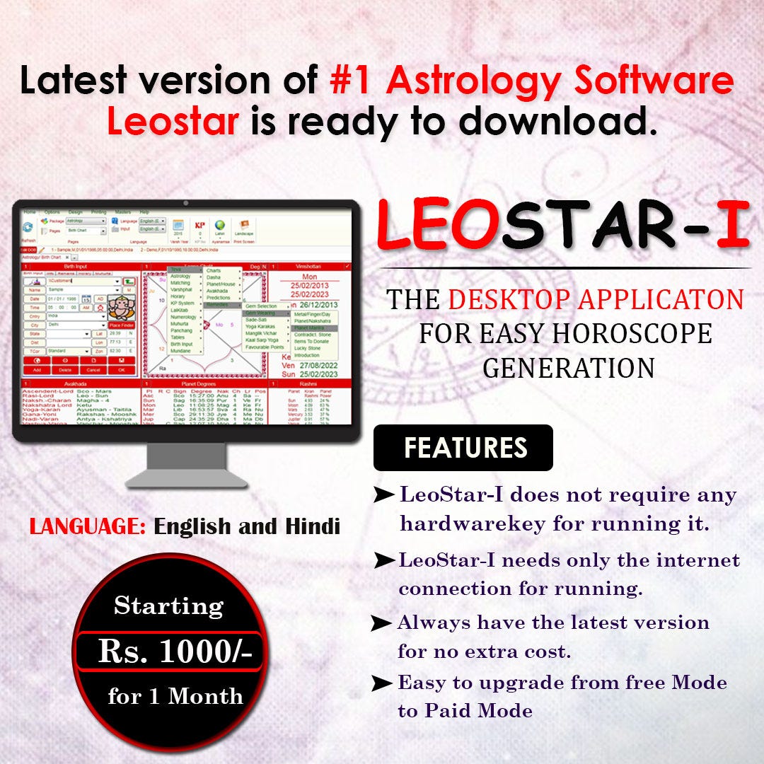 Free Online Astrology Software LeoStar-I Download - Future Point | New Delhi - Medium