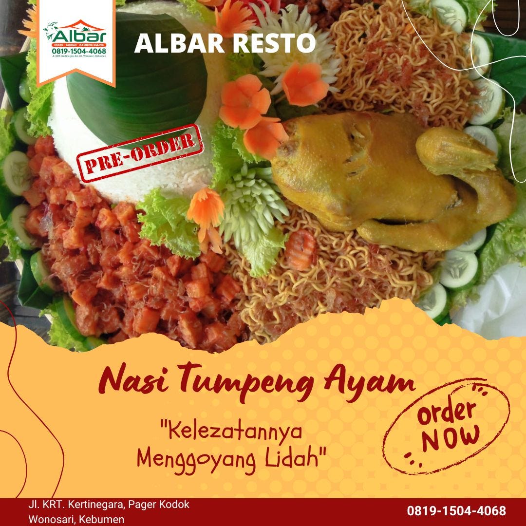 NASI TUMPENG AYAM - Warung Tengkleng Dapur Al-Bar - Medium