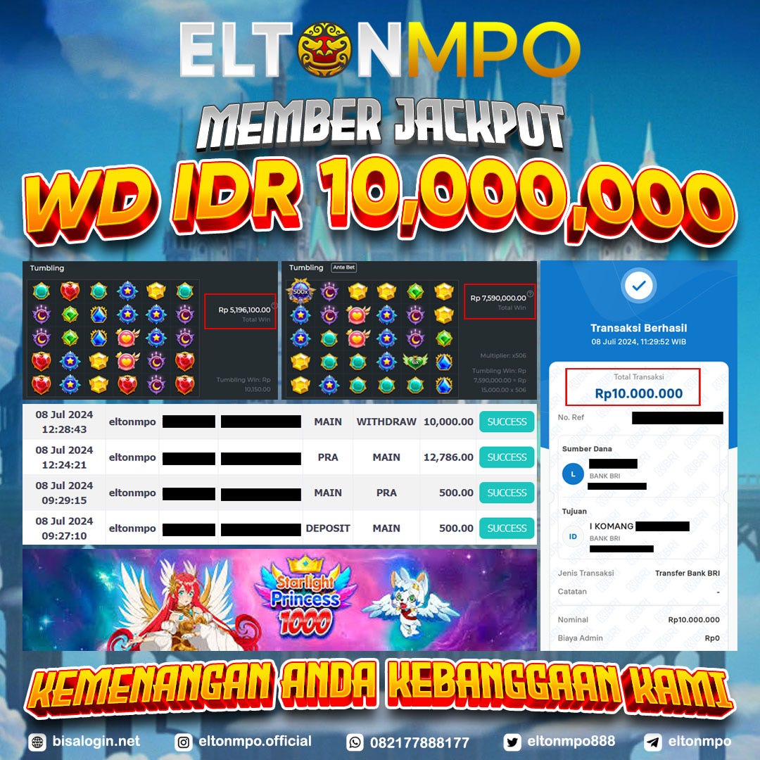 ELTONMPO-MEMBER JACKPOT WD IDR 10,000.000 | by ELTONMPO | Jul, 2024 ...