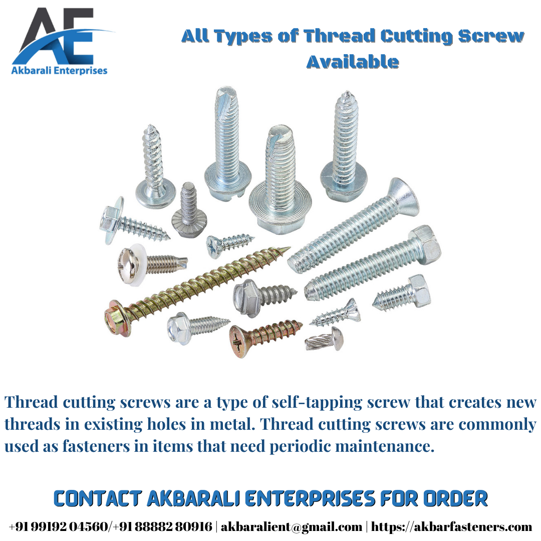 All Types of Thread Cutting Screw Available - Akbaralienterprises - Medium