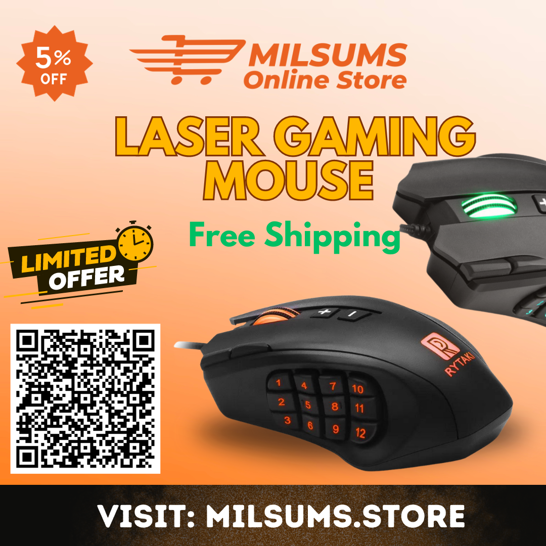 Laser Gaming Mouse Mechanical Hand Button Desktop Notebook Computer ...