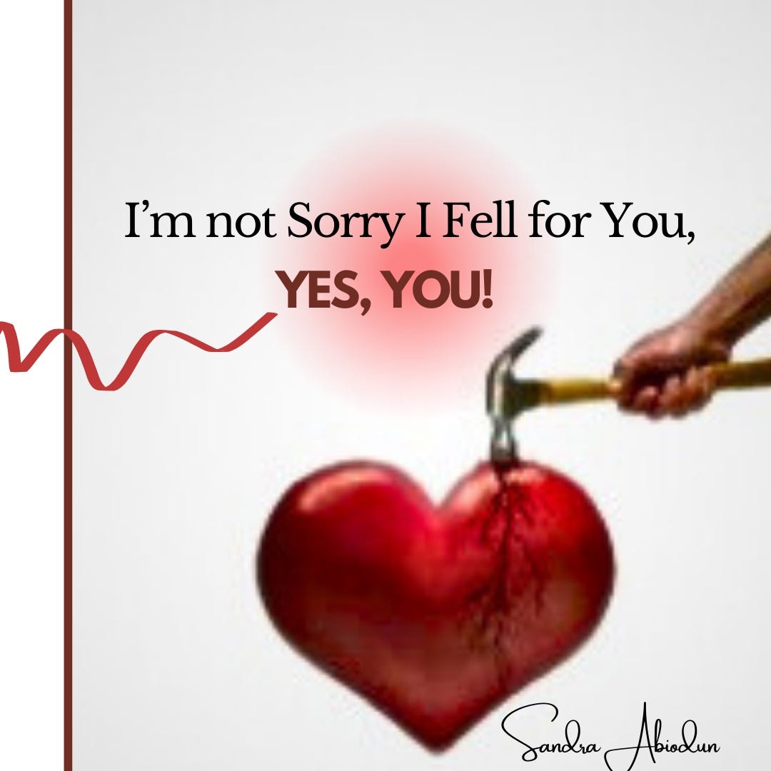 I am not sorry that I fell for you, yes you. Pt. 1 | by Sandra Abiodun ...