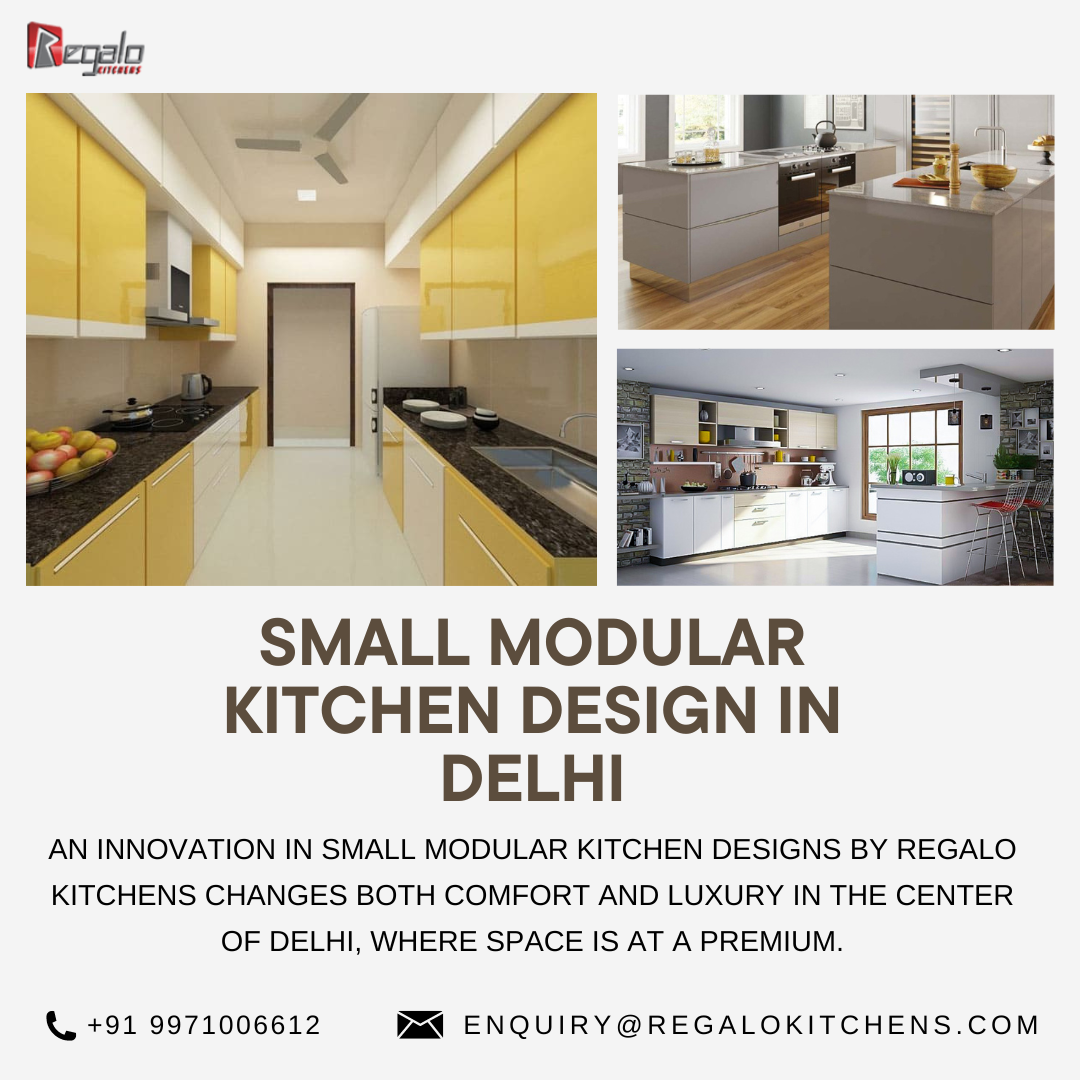 Small Modular Kitchen Design In Delhi - Regalo Kitchens - Medium