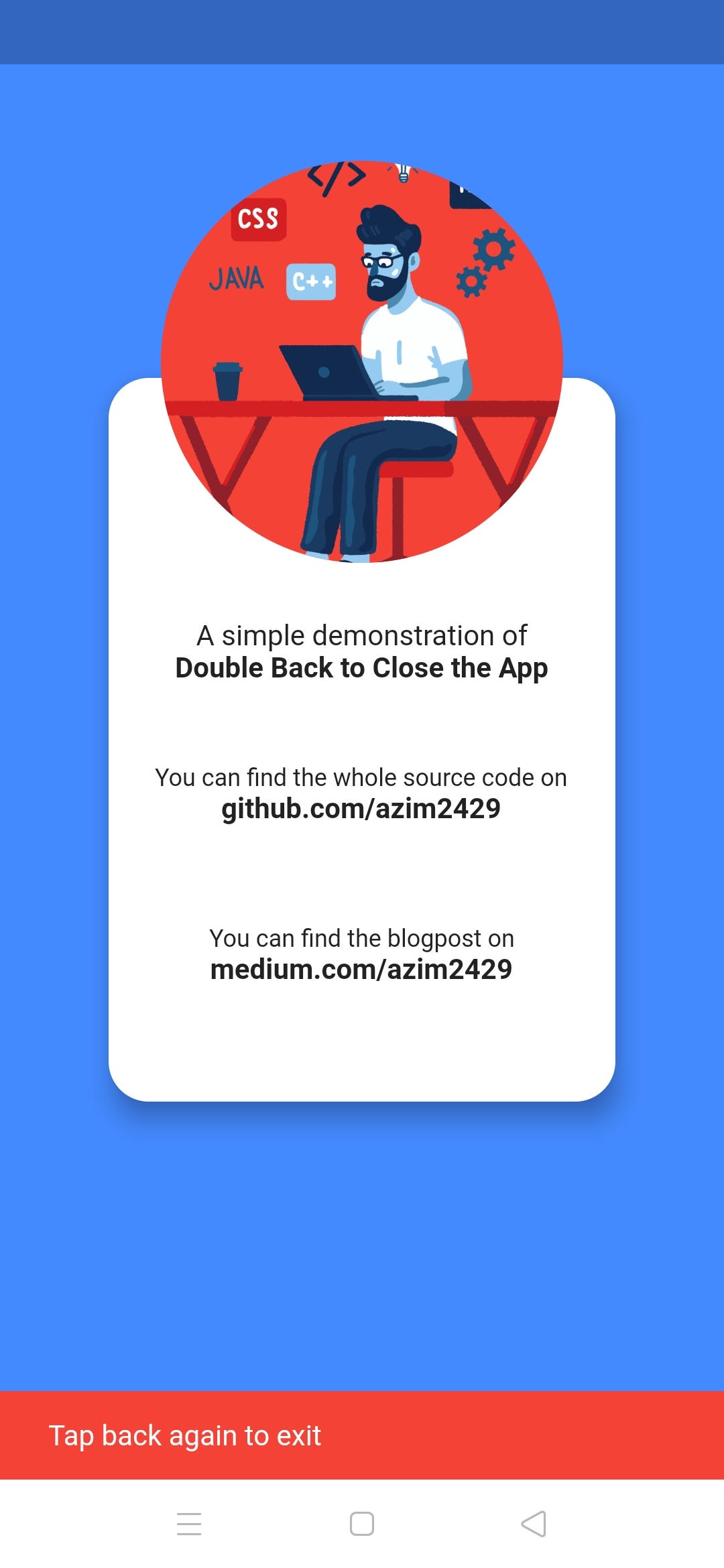 Implement Double Back To Close the App in Flutter. | by Abdul Azim | Medium