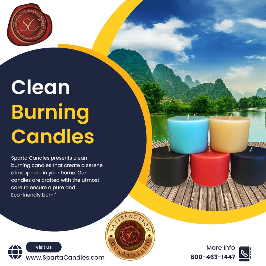 Clean Burning Candles | Sparta Candles - Spartacandles - Medium