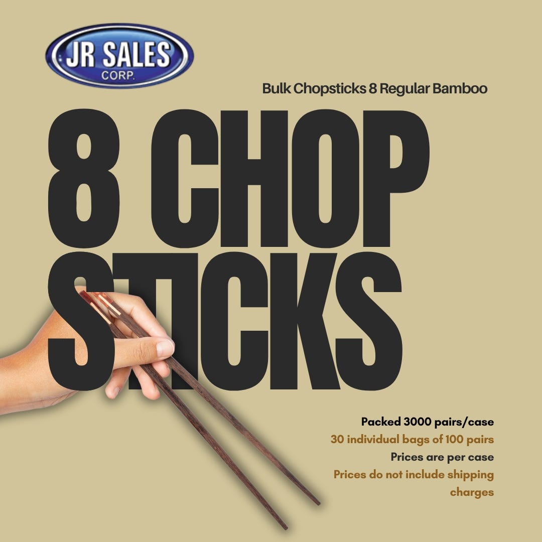Bulk Chopsticks 8 Regular Bamboo. Bulk Chopsticks 8 Regular Bamboo: A ...
