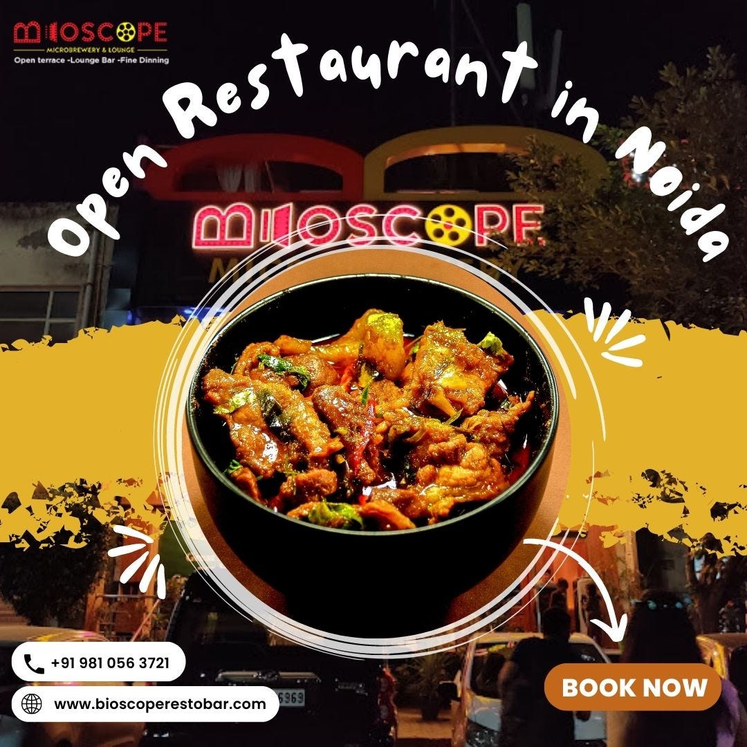 Open Restaurant in Noida - Bioscope Resto Bar - Medium