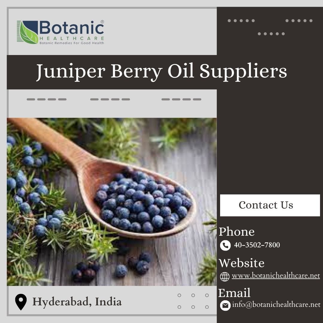 Juniper Berry Oil Suppliers - Botanic Healthcare - Medium