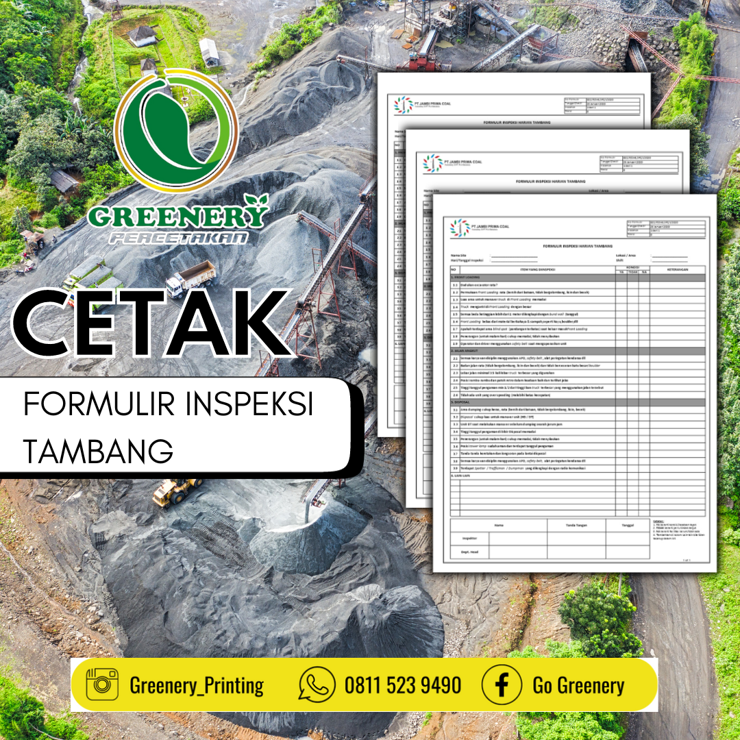 CV. Greenery: Solusi Cetak Formulir Tambang Murah Berkualitas Tinggi ...
