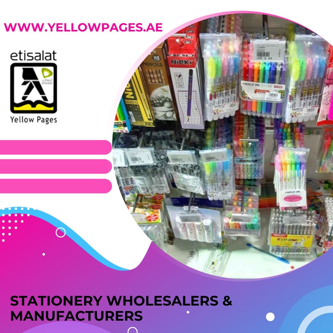 List of Stationery Wholesalers and Manufacturers in UAE - Junied Khan - Medium