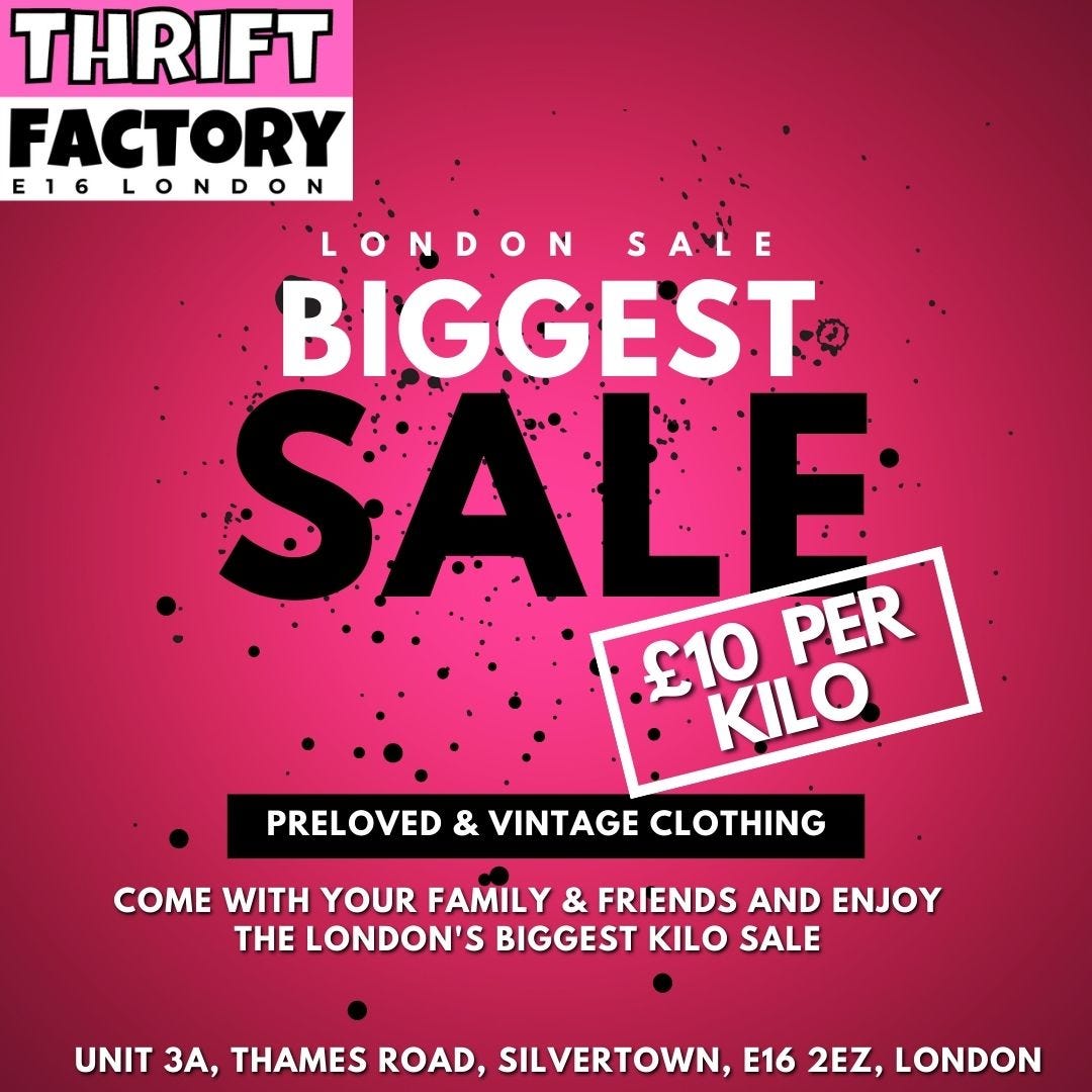 Thrift Factory London Biggest £10 Kilo Sale - Thriftfactoryuk - Medium