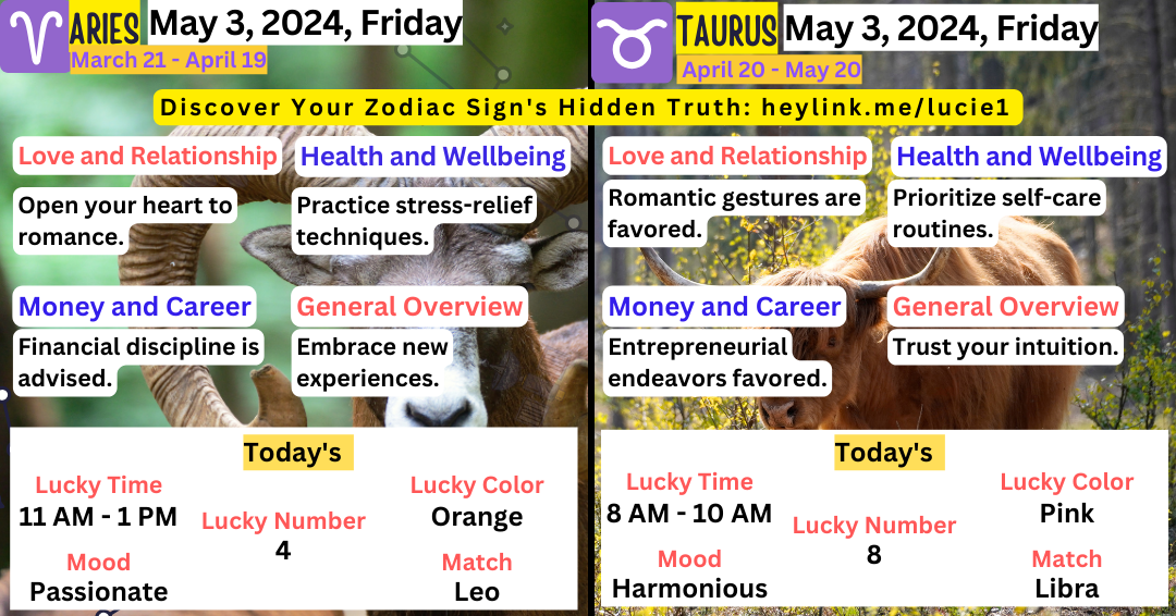 The daily horoscopes May 3, 2024, Friday | by Astro Guru | May, 2024 ...