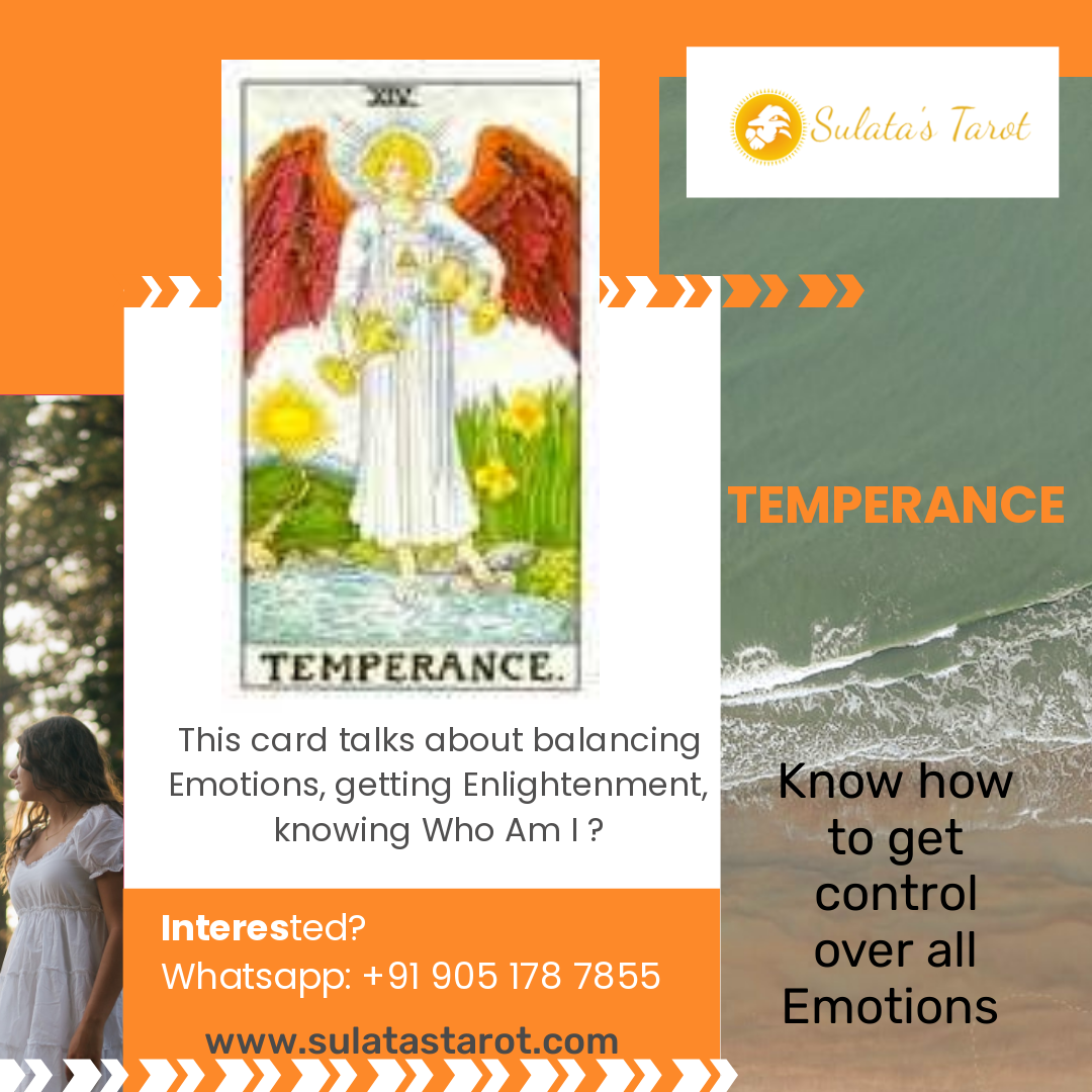 Temperance card talks about balancing Emotions. - Sulatas Tarot - Medium