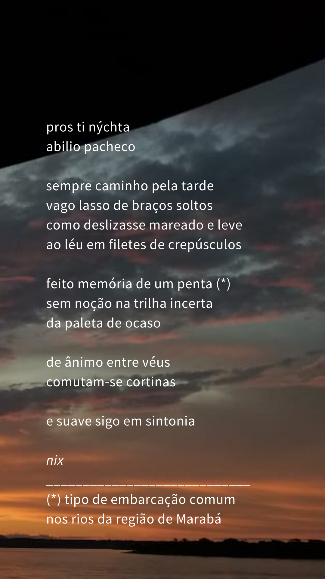 pros ti nýchta - Abilio Pacheco - Medium