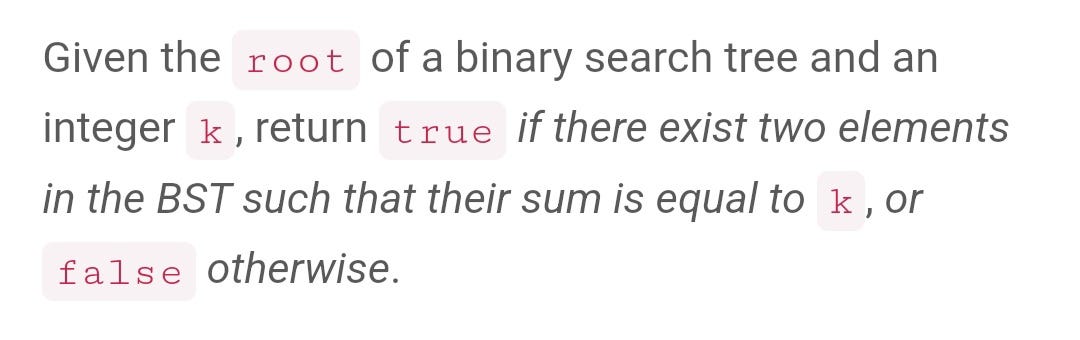 [BFS/DFS][Easy] 653. Two Sum IV - Input is a BST - Mei1102 - Medium