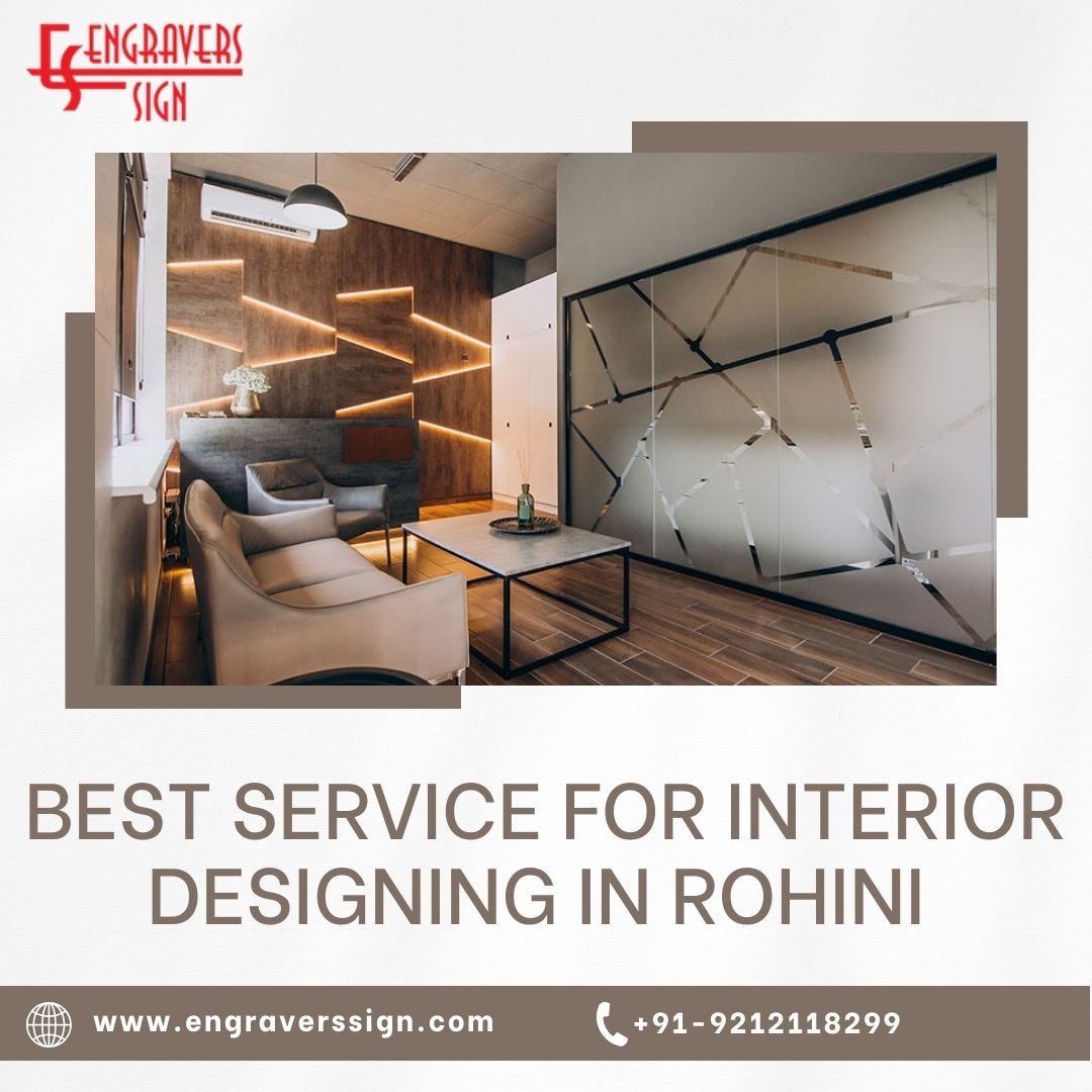 Best Service For Interior Designing In Rohini - Engravers Sign - Medium