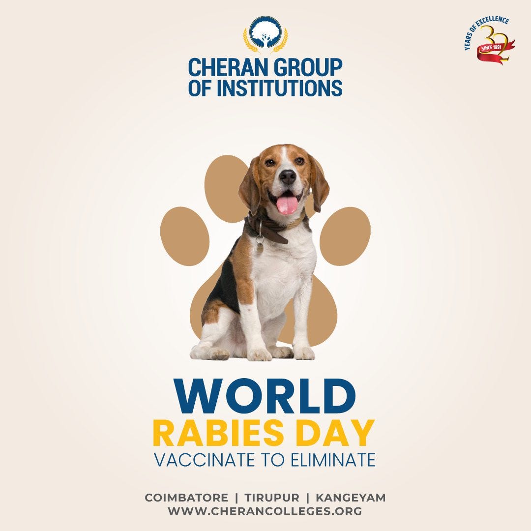 World Rabies Day is celebrated annually on September 28th | by Cheran ...