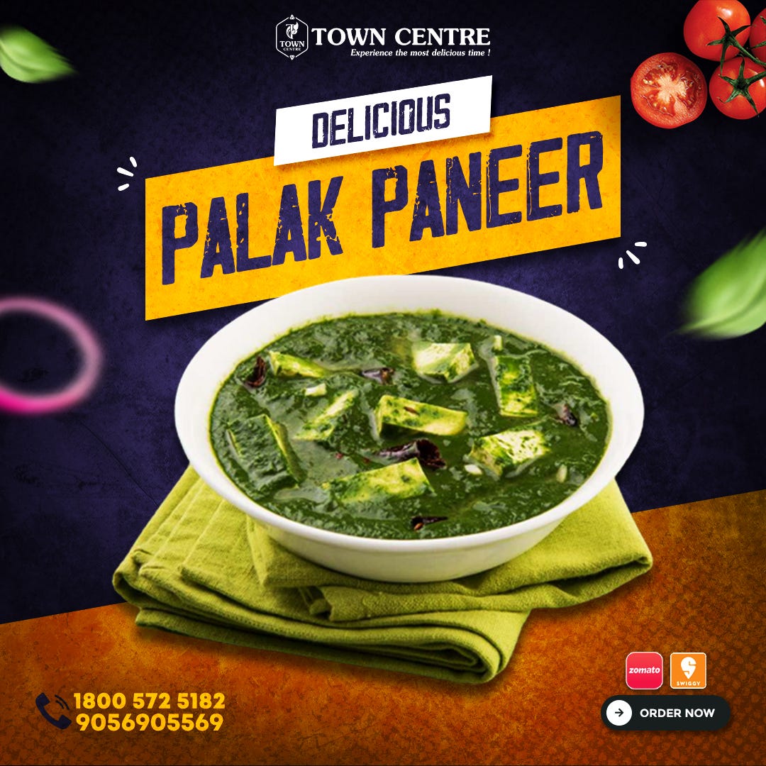 Delicious Palak Paneer - Towncentre - Medium