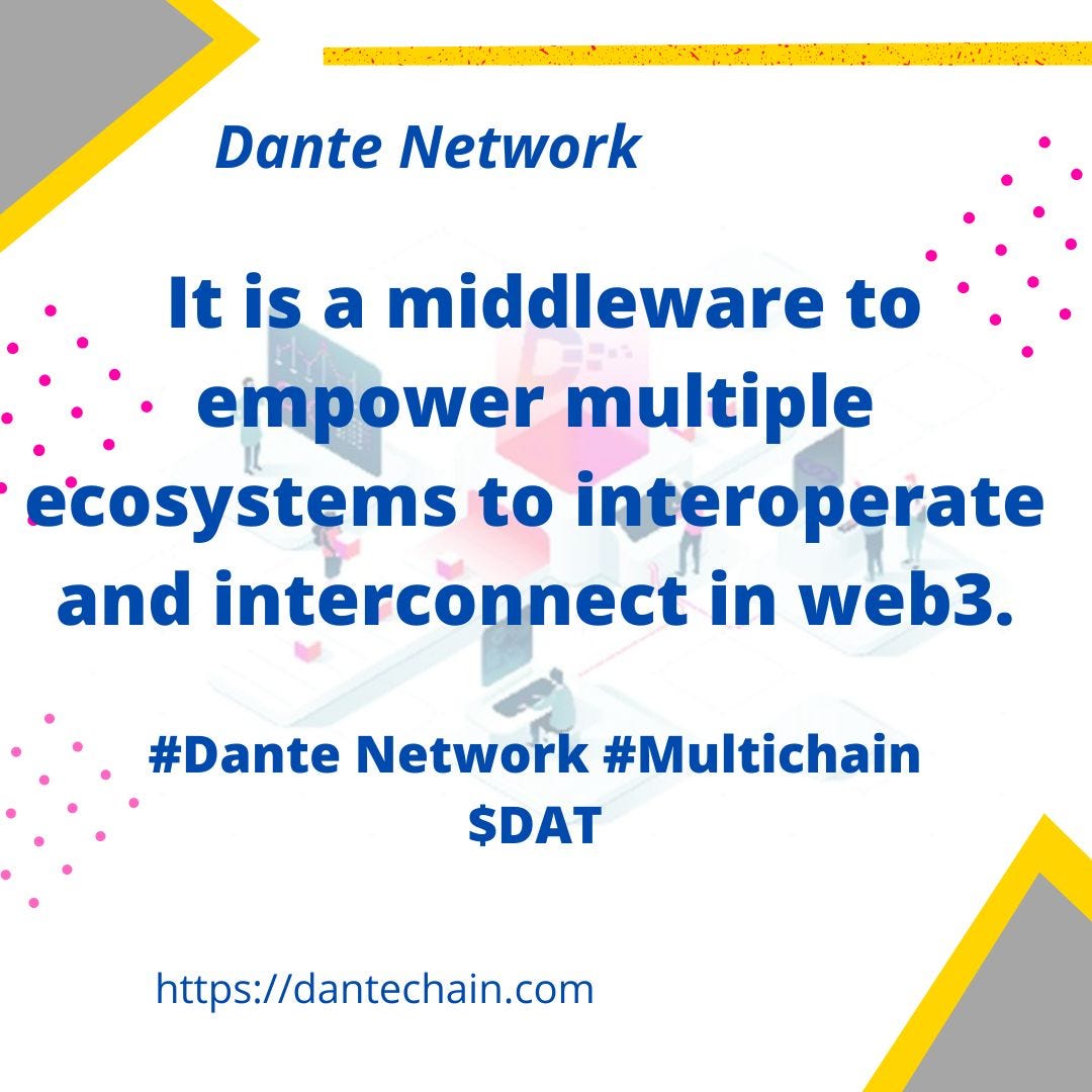 Dante Network It is a middleware to empower multiple ecosystems to ...