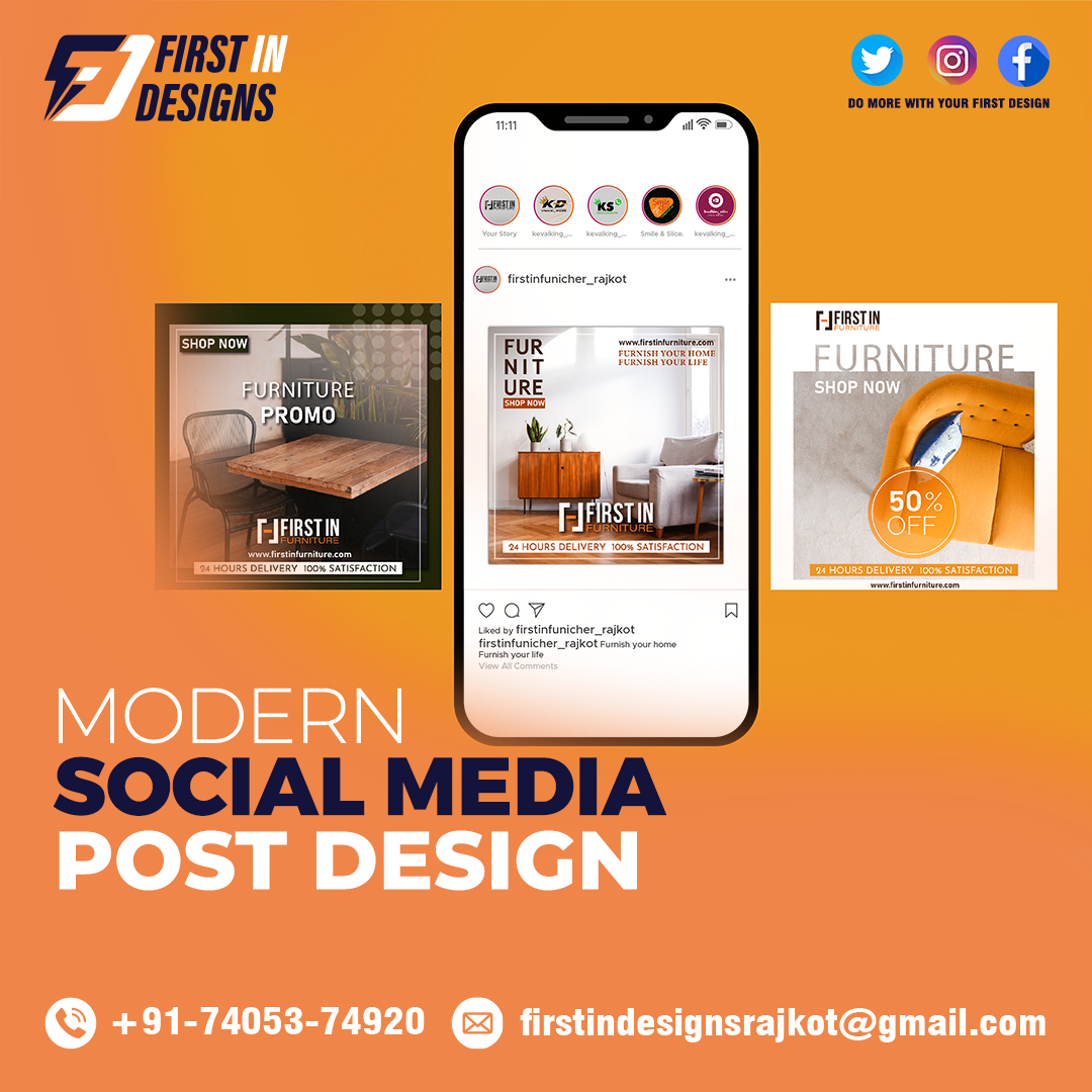 Modern Soical Media Post Design 📱📲 - Kevalking Designer - Medium