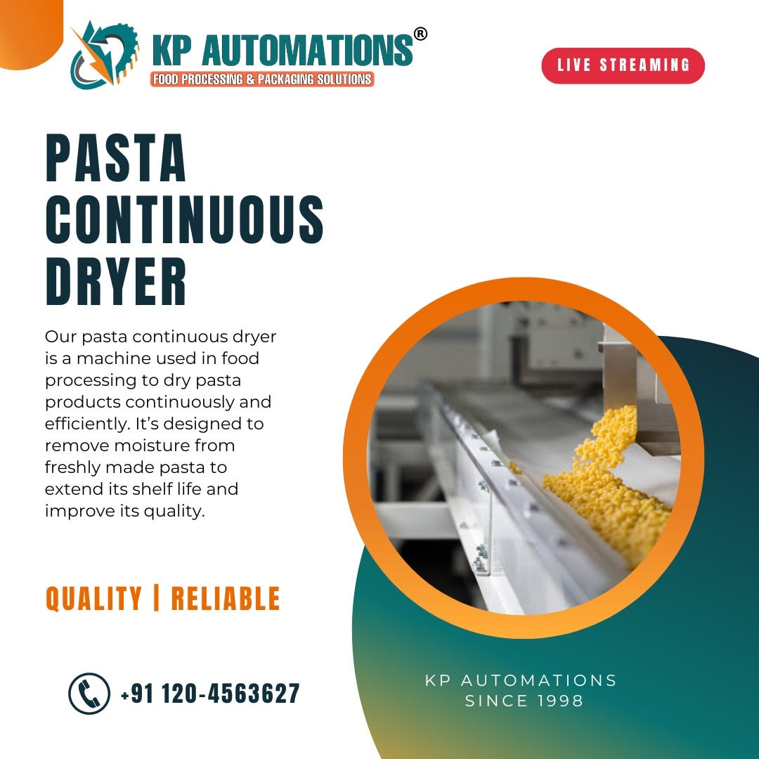 Pasta continuous dryer – new pasta dryer technology by kp automations # ...