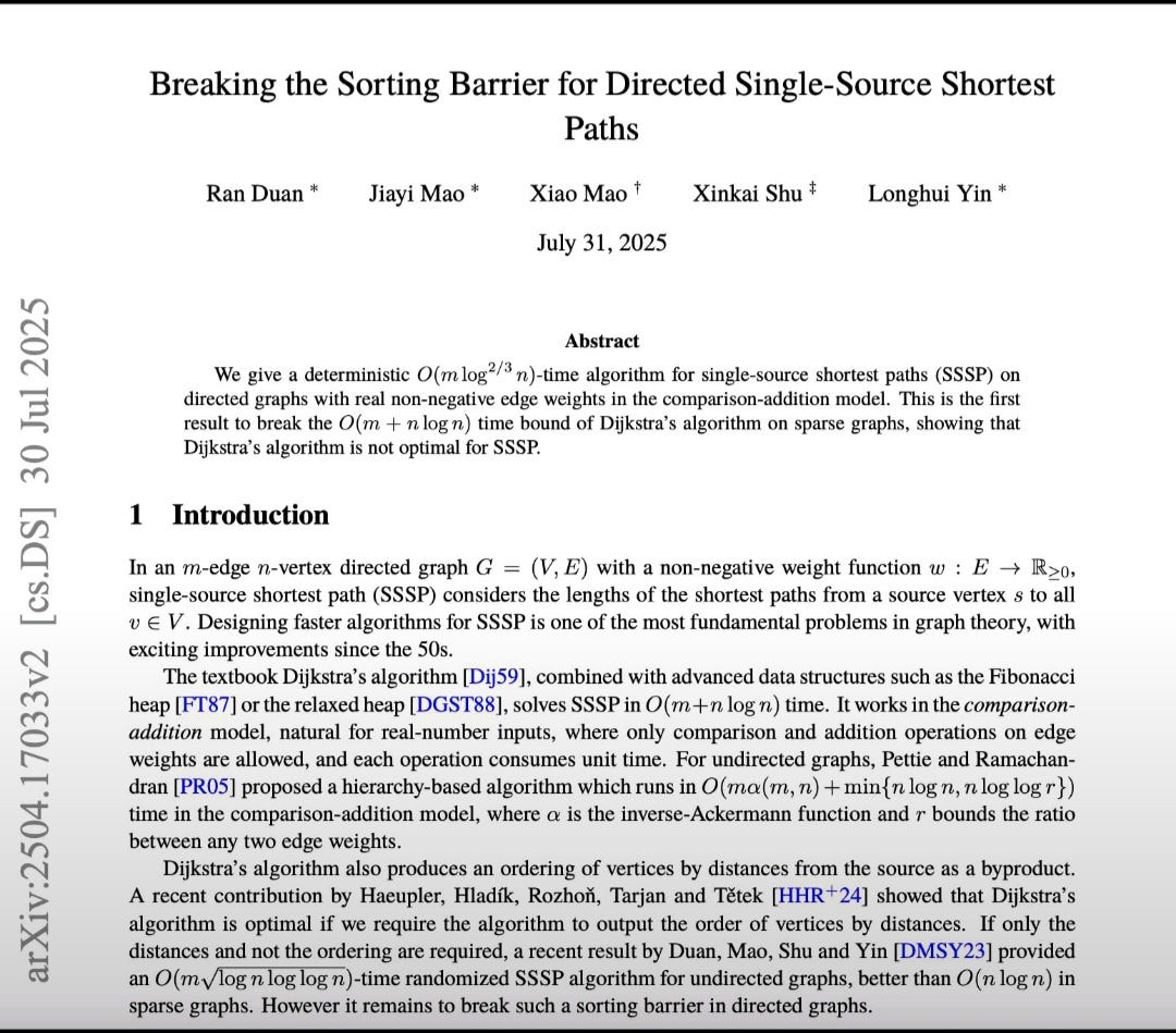 So Long, Dijkstra? A 2025 Breakthrough That Slips Past the Sorting ...