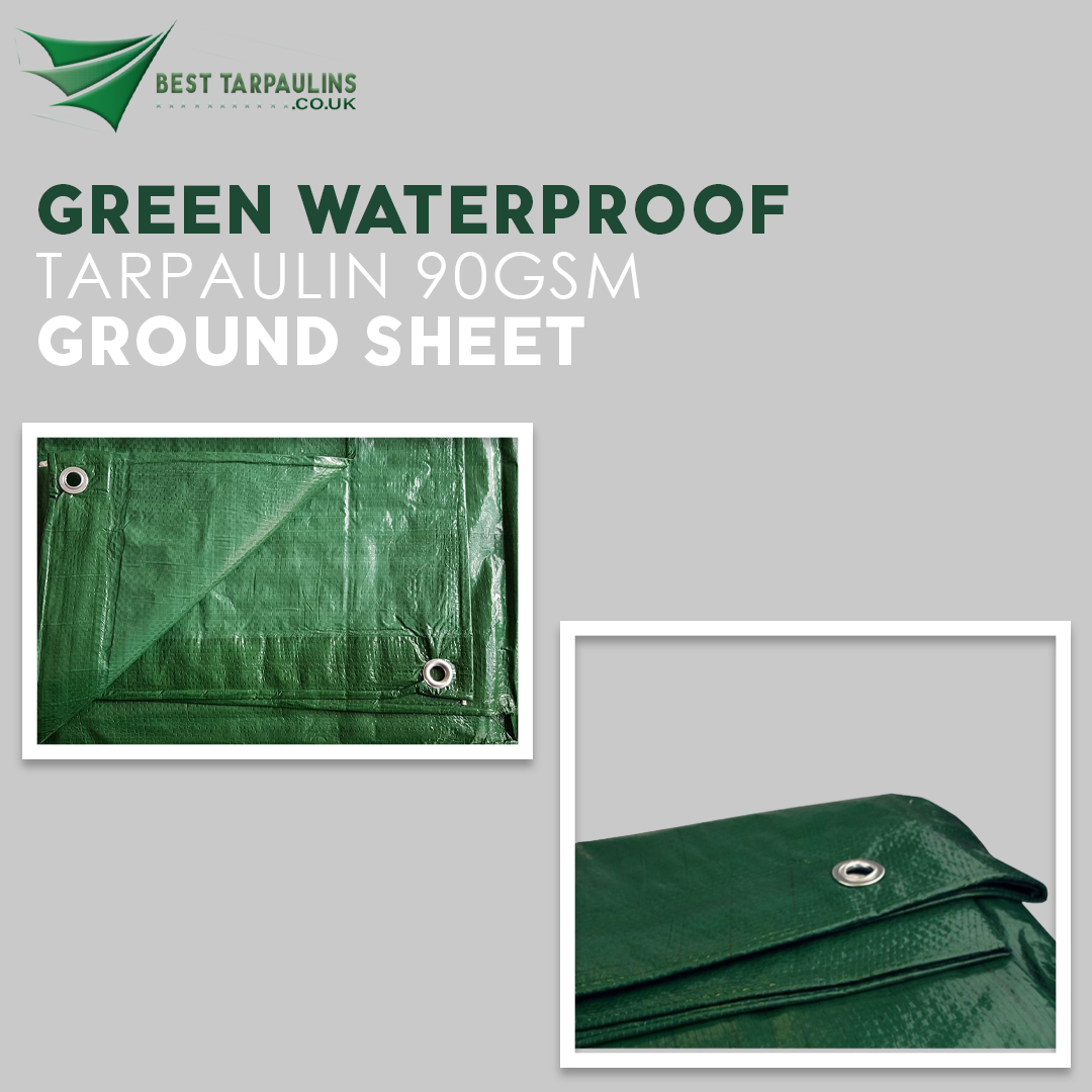 Green UV resistance Tarpaulin 90gsm Includes Eyelets. - Besttarpaulins ...