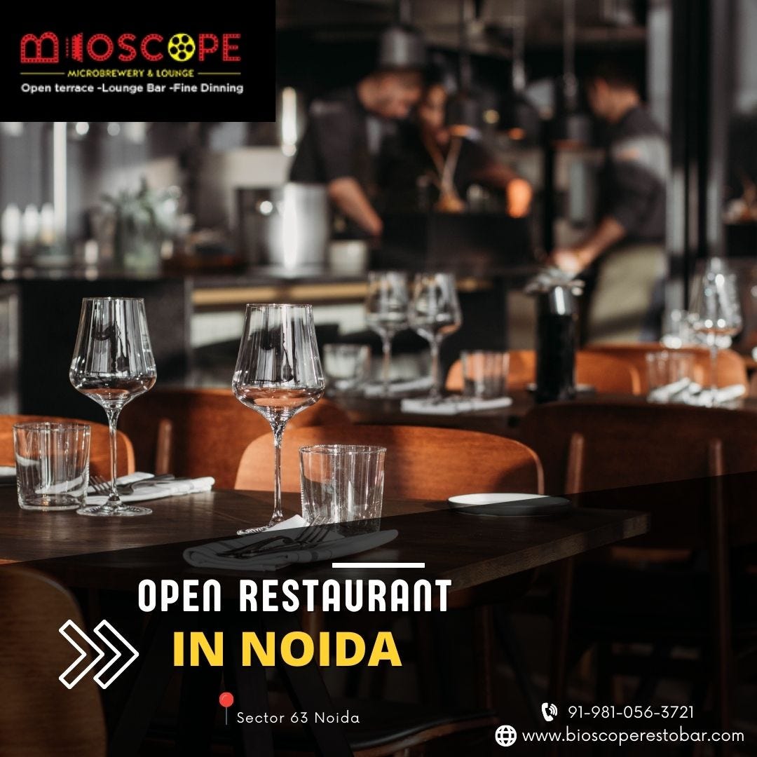 Open Restaurant in Noida - Bioscope Resto Bar - Medium