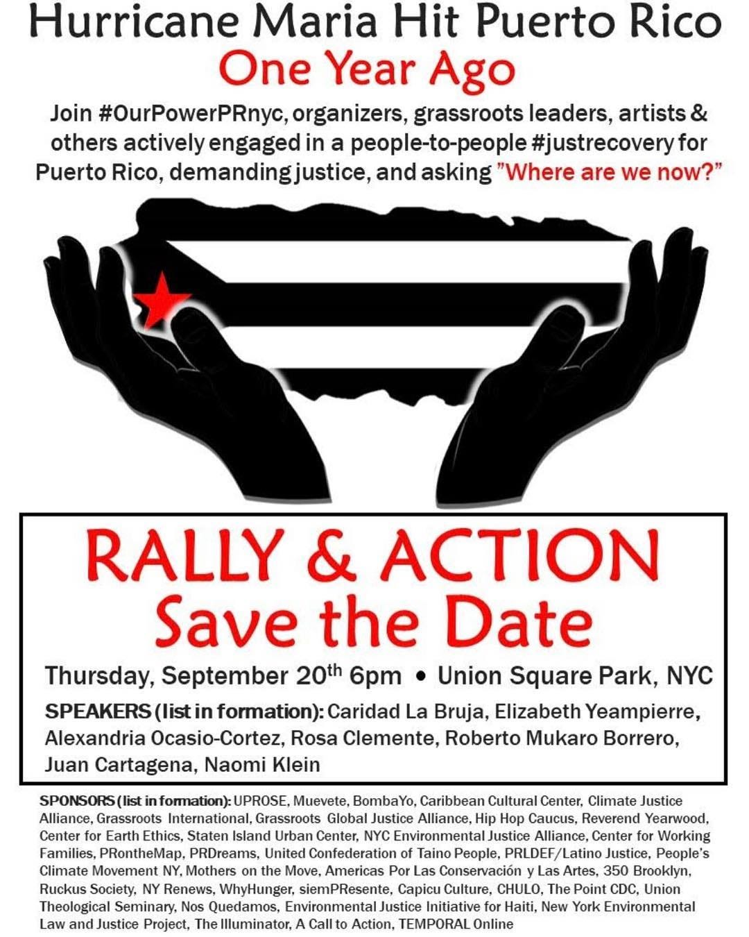 Puerto Rico, one year after María: A gathering in Union Square | by ...