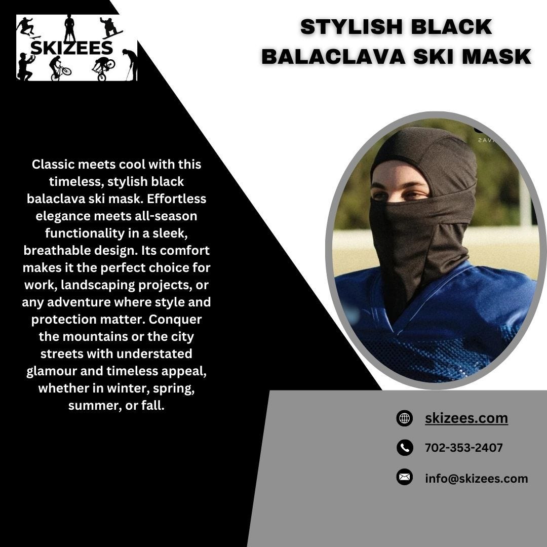 Timeless Elegance Meets Function: Stylish Black Balaclava Ski Mask for ...