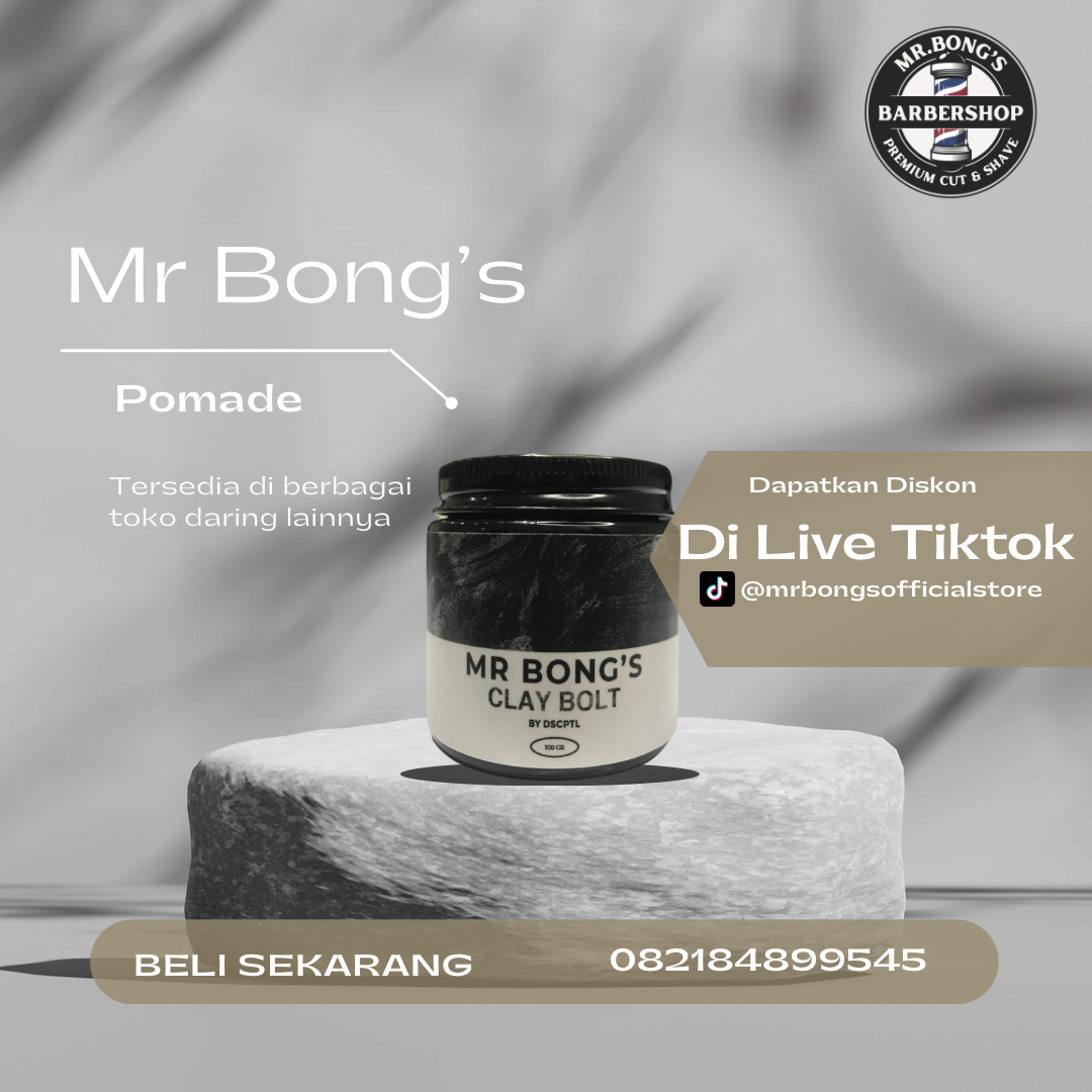 Pomade Clay Terbaik Mr Bongs - mrbongsofficial - Medium