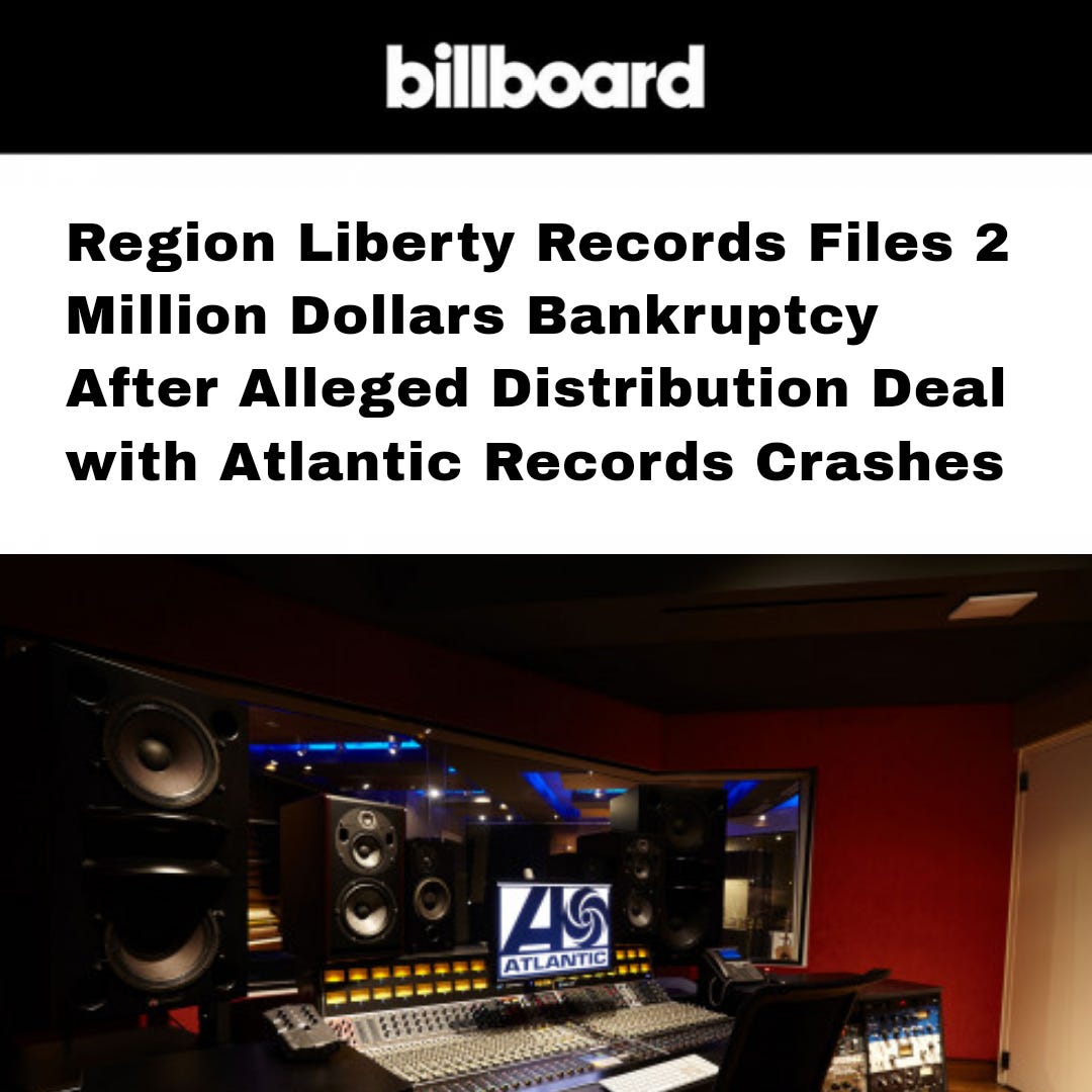 Region Liberty Records Files 2 Million Dollar Bankruptcy after Alleged ...