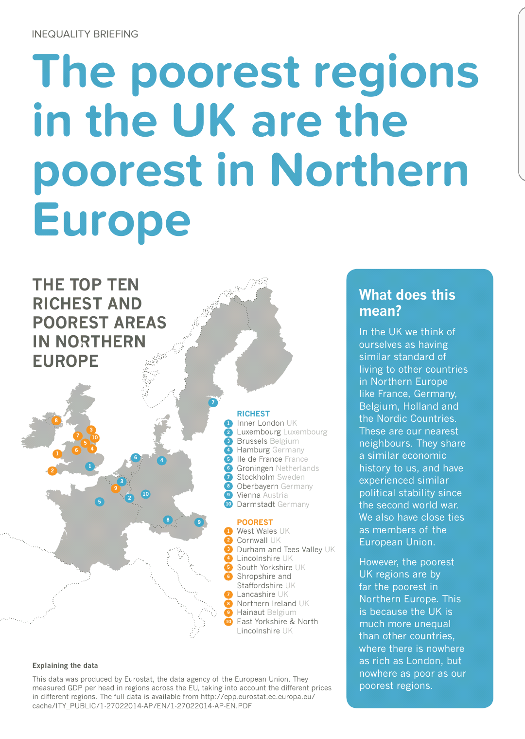 Why Remain must mean Change…. We have some of the poorest regions in ...