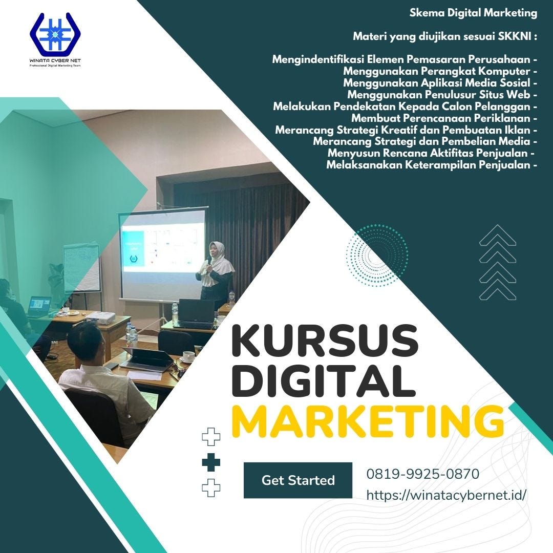 TERBAIK, Call 0819–9925–0870, Uji BNSP Winata Cyber Net - Kursus Digimark - Medium