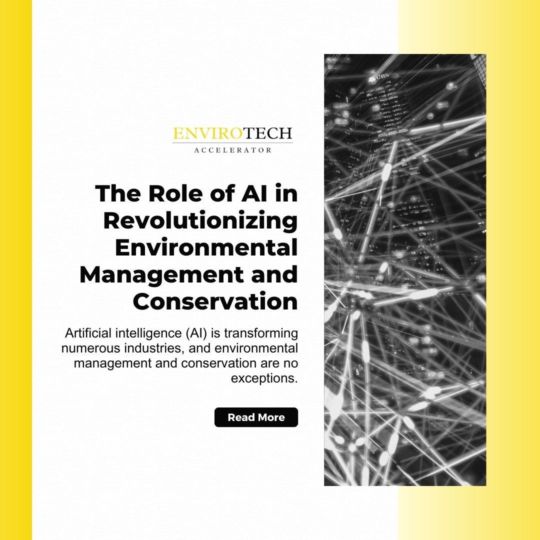 The Role of AI in Revolutionizing Environmental Management and ...