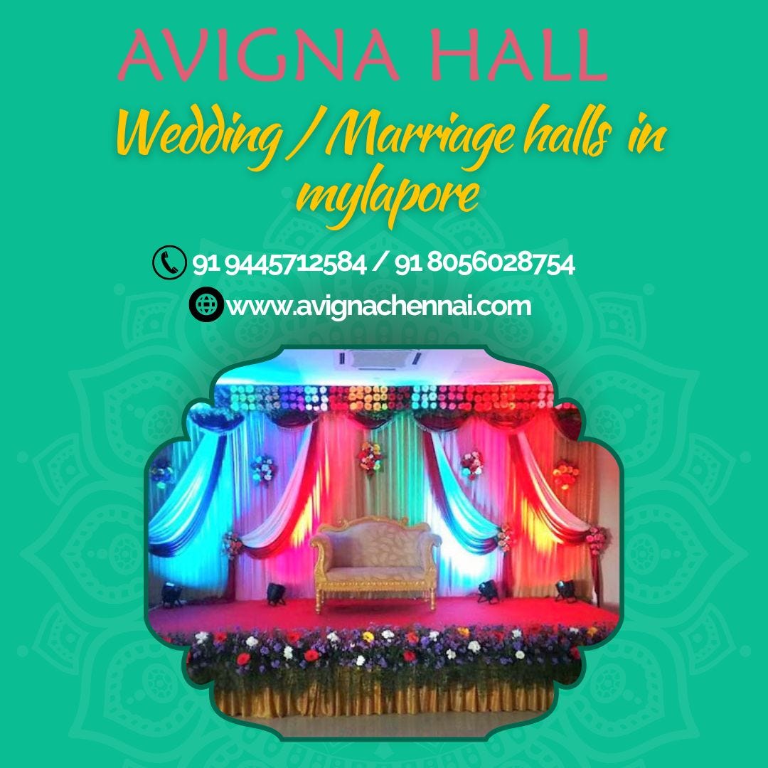 Wedding / Marriage halls in mylapore — Avigna hall - Metecnochennai ...