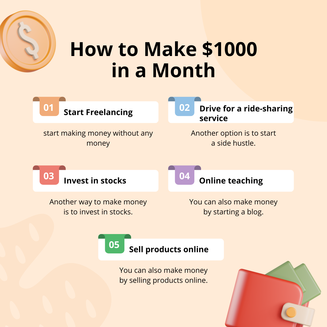 How To Make $1000 Per Month. Making $1000 per month may seem like a ...