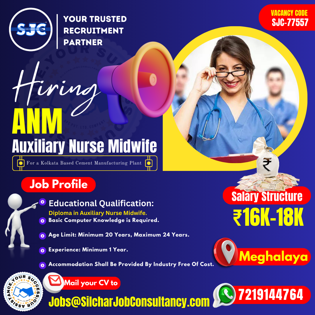 Hiring #anm #gnm in #Meghalaya Silchar Job Consultancy' process is ...