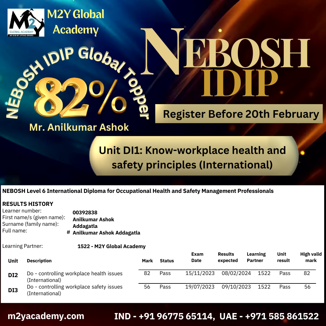 NEBOSH International Diploma — NEBOSH IDIP - IOSH, NEBOSH and OTHM ...