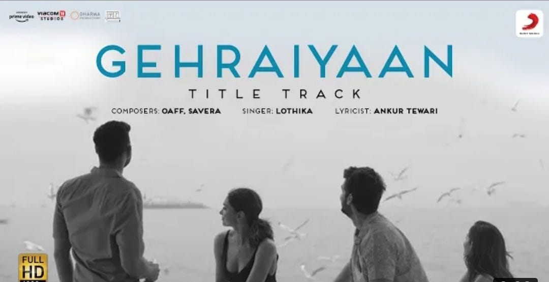 "GEHRAIYAAN" SONG LYRICS(Title Track)(Lothika)(Ankur Tewari)(Deepika ...