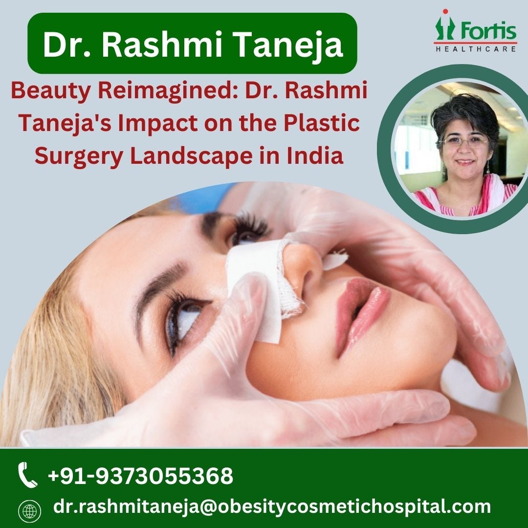 Beauty Reimagined: Dr. Rashmi Taneja’s Impact on the Plastic Surgery ...