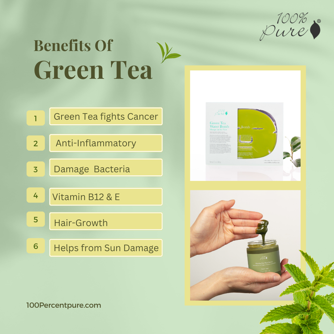 Top 5 Benefits of Green Tea for Skin- 100%PURE | by 100percentpure ...