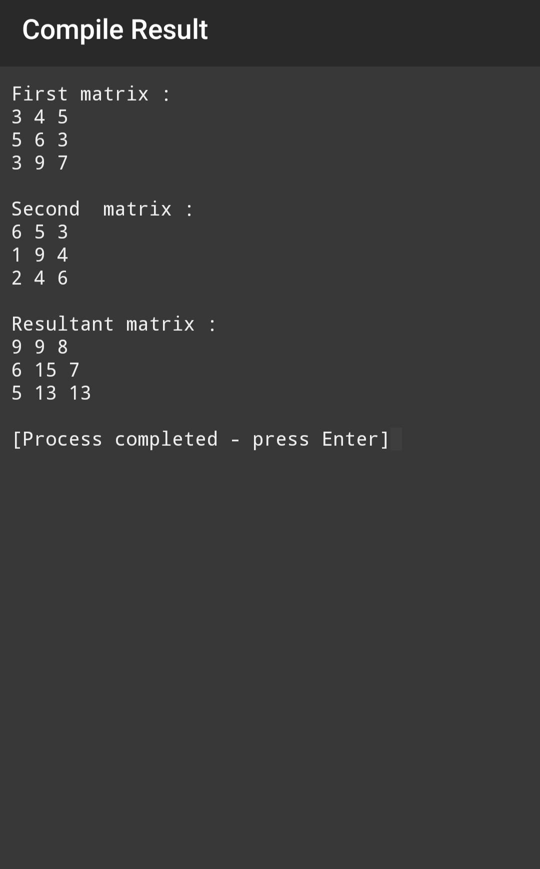 c : Program of additon of two matrices - Programmer Portfolio - Medium