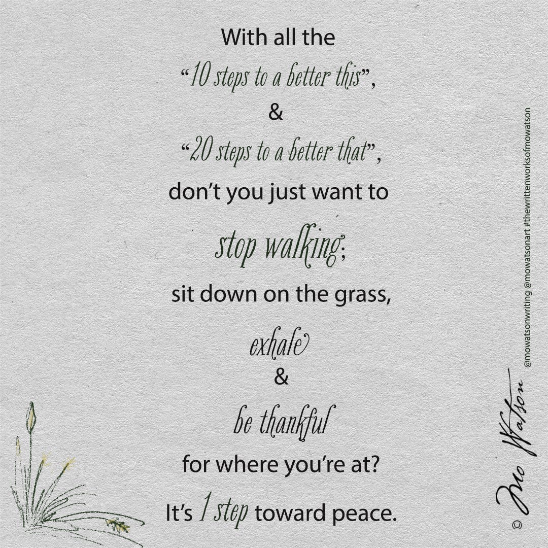 1 Step Toward Peace. The Written Works of Mo Watson | by Mo Watson | Medium