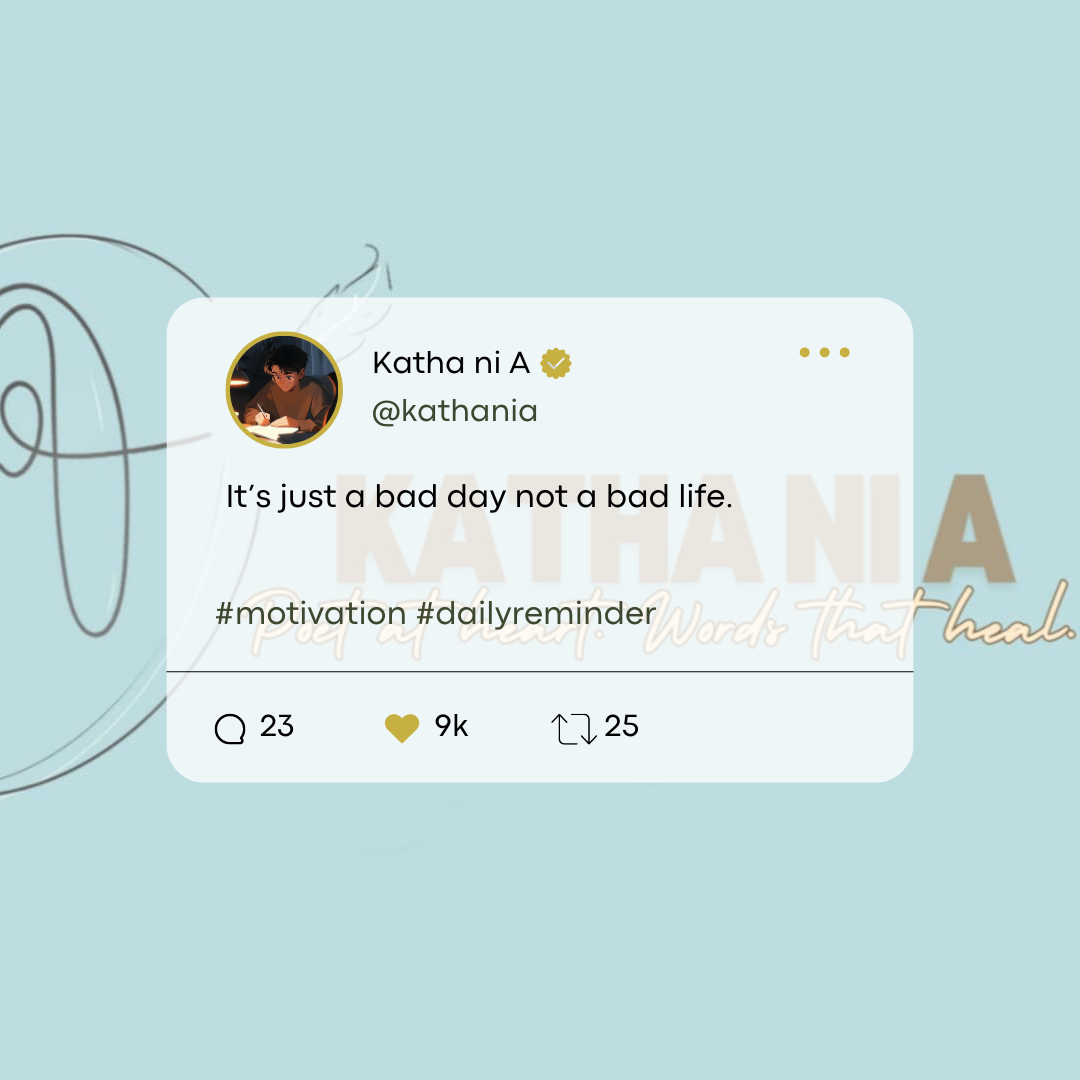 Everyone has low days.. “It’s just a bad day not a bad life.” | by ...