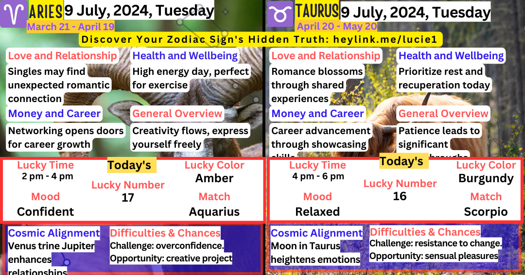 The daily horoscopes for 9 July, 2024, Tuesday | by Astro Guru | Medium
