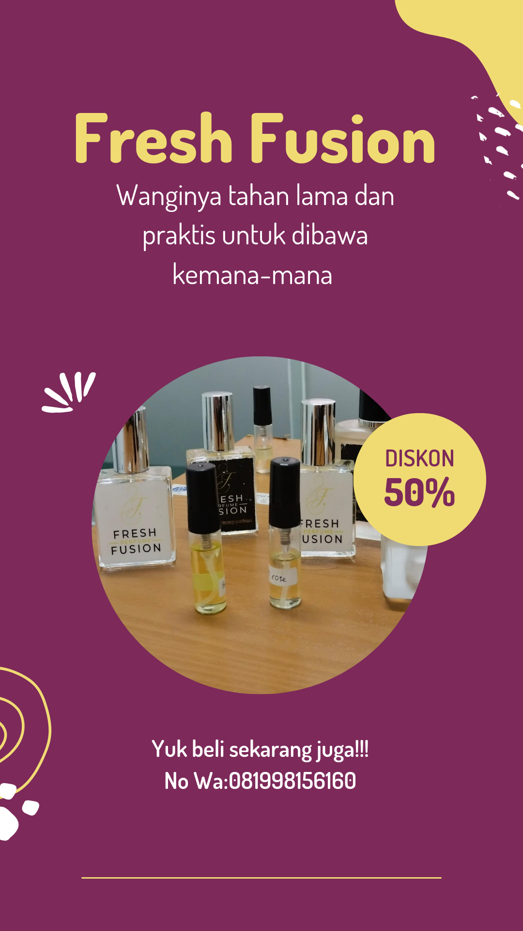 Parfum ini memberikan diskon 50% untuk akhir bulan september saja ...