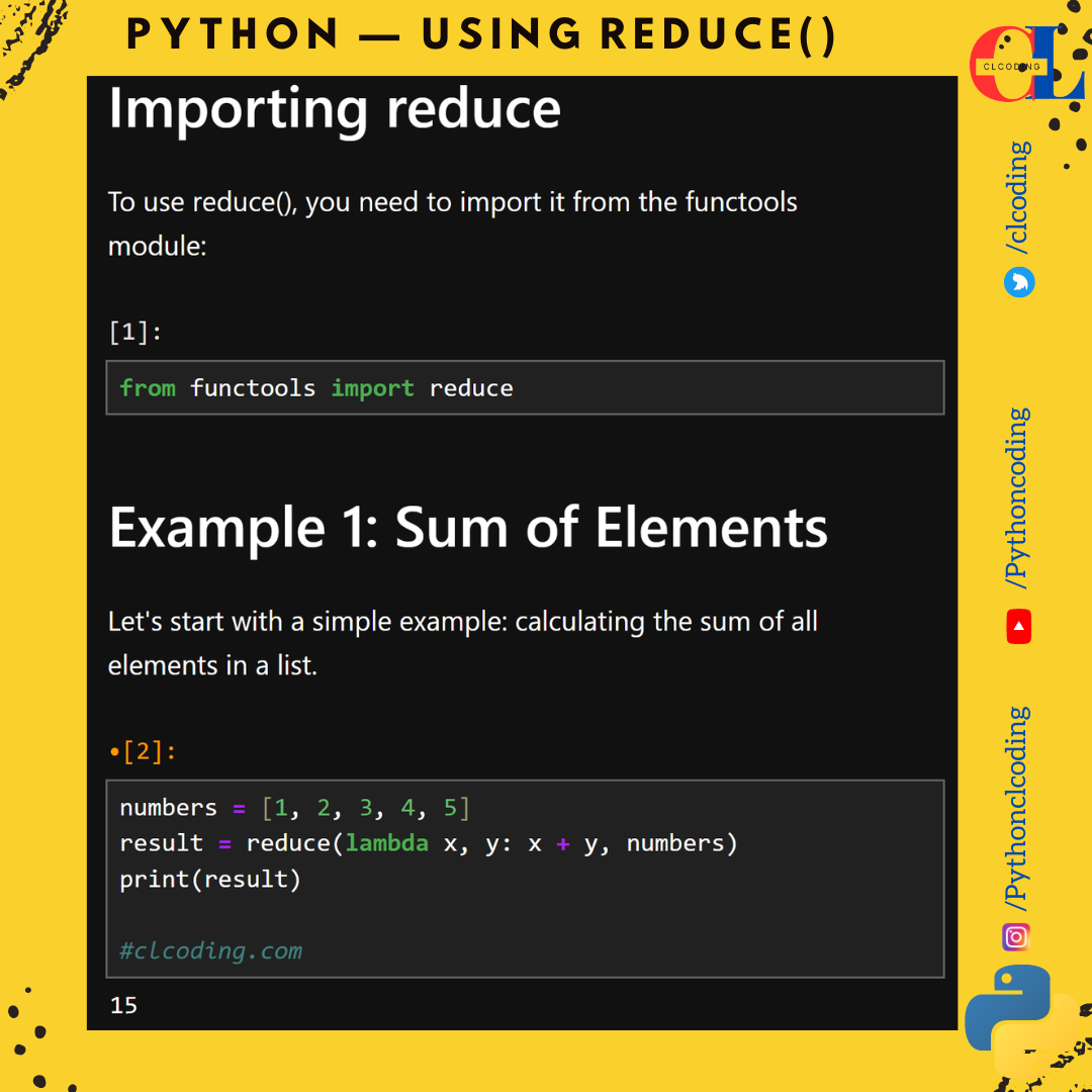 Python — Using reduce() - New Technology - Medium