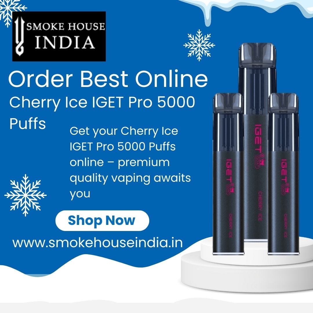 Order Best Online Cherry Ice IGET Pro 5000 Puffs - Smoke House India ...